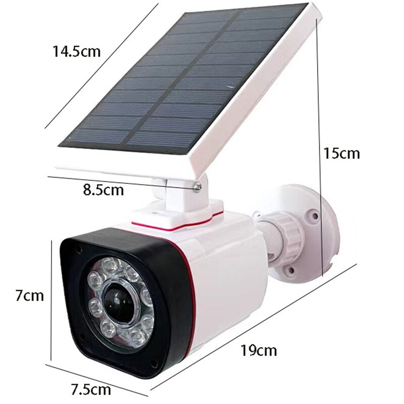 Camera CCTV falsa alimentata cu energie solara, Sunmostar, Senzor PIR ...
