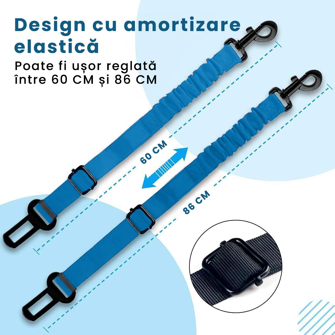 Lesa cu centura de siguranta pentru caini sau pisici, ajustabile si ...