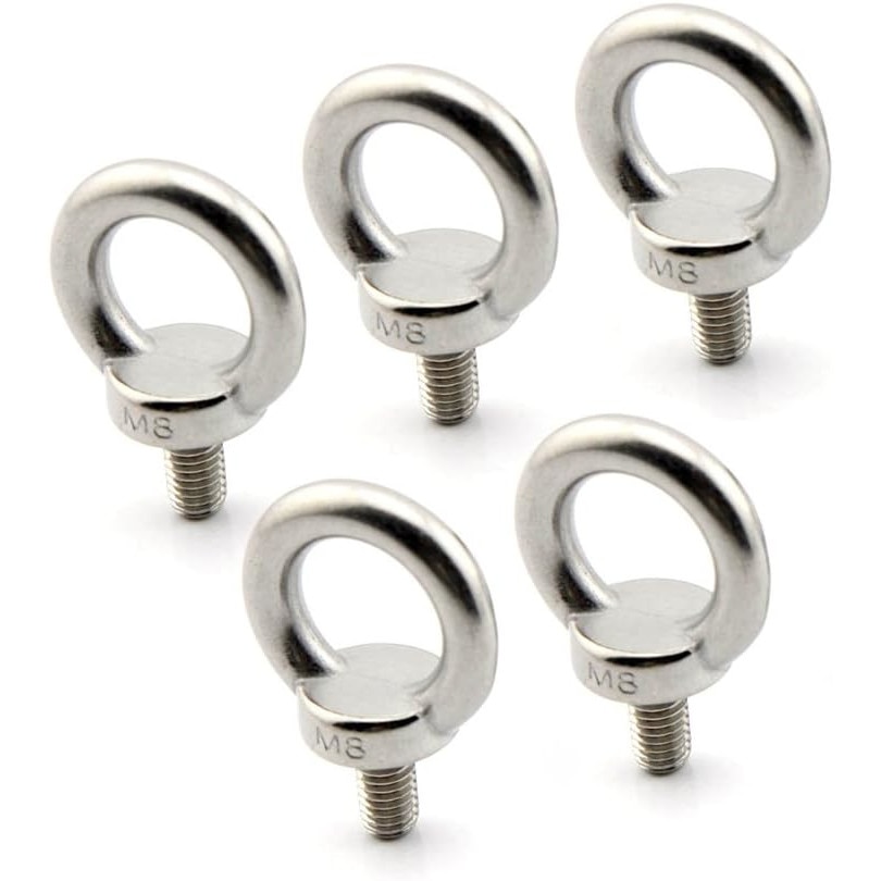 Set 5 suruburi cu inel de ridicare M8, Inox, Argintiu - eMAG.ro