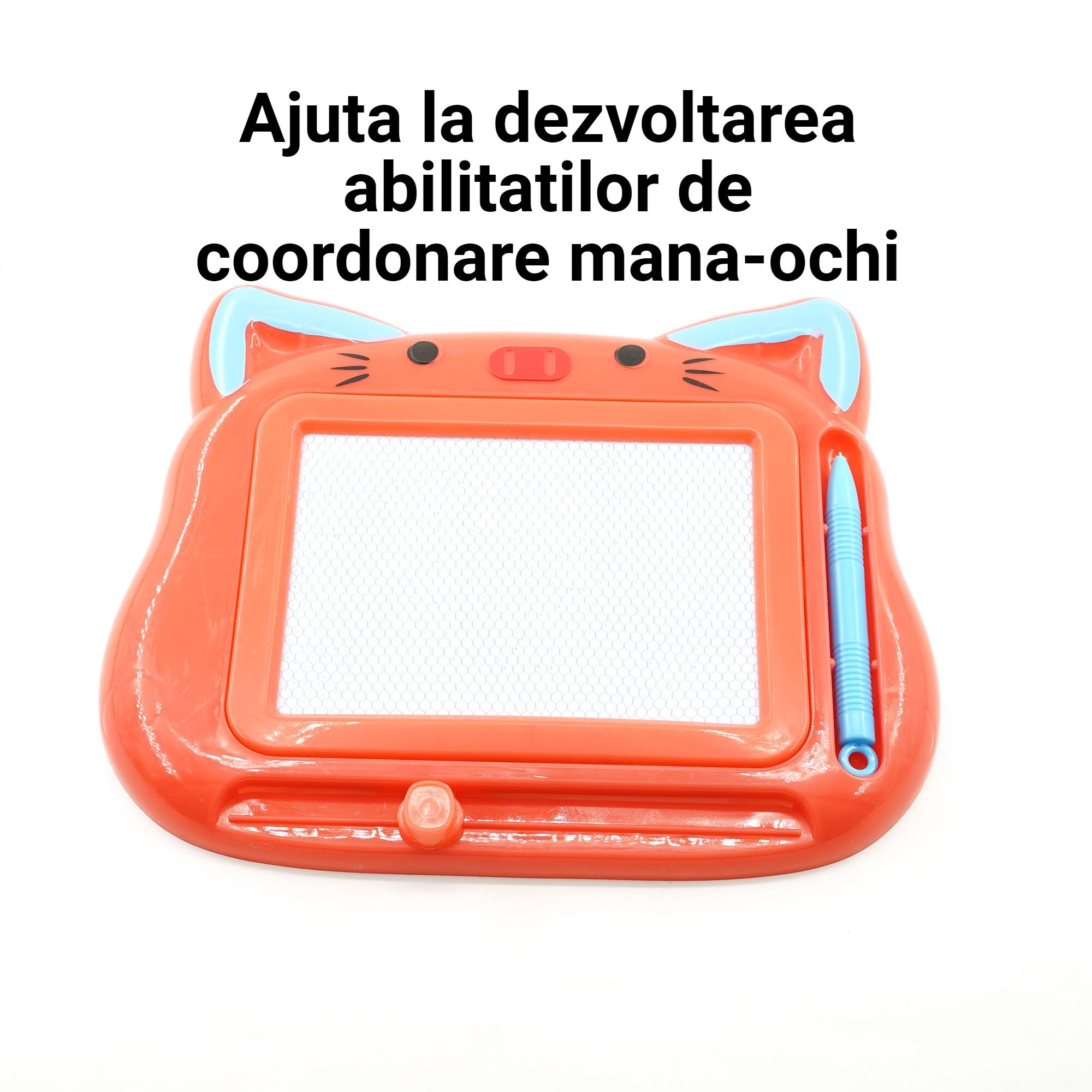 Tablita Magnetica de Scris si Desenat, Flippy, Model Pisica, cu Creion ...