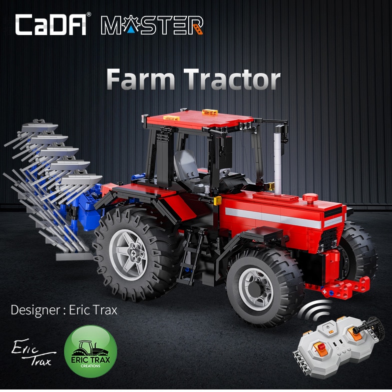 CaDa építőkészlet, Master Farm RC traktor, 1:17 méretarányban ...