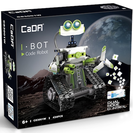 Set constructie CaDa - Robotul I BOT cu telecomanda si App control, 434 piese - eMAG.ro