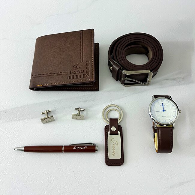 Set pentru barbati JESOU COLLECTION, cutie cu doua sertare, ceas ...