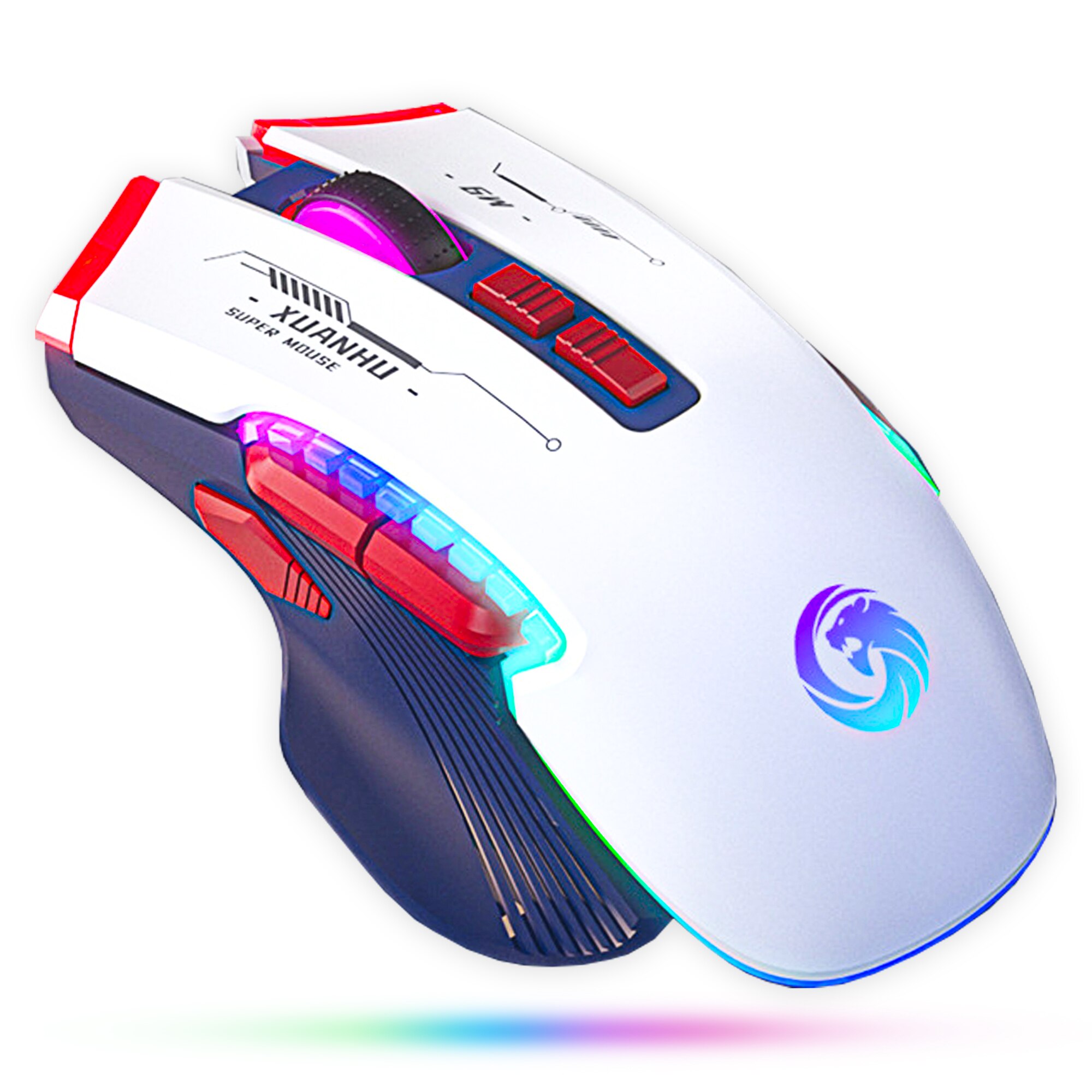 Mouse gaming wireless Timebox, FastCharge Type-C, USB, 2.4 GHz, RGB Led ...