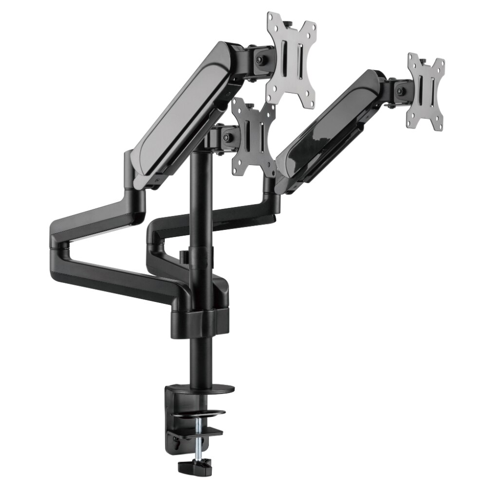 Stand pentru trei monitoare, Mecanism cu arc, Asamblare birou, 17" - 27 ...