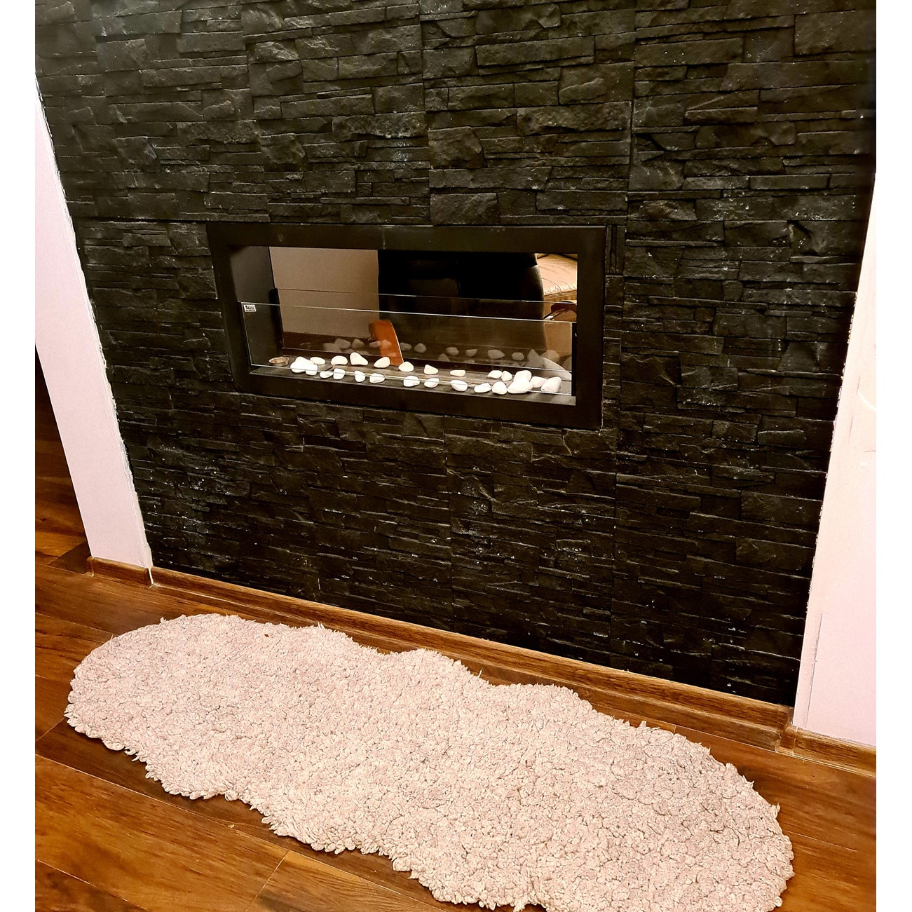 Biosemineu cu trecere pe doua fete DUAL cu doua geamuri. Semineu bio ...