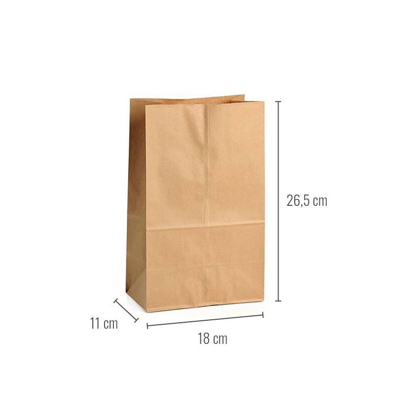 Set 500 pungi alimentare, Kram, Hartie, 18x11x26,5 cm - eMAG.ro