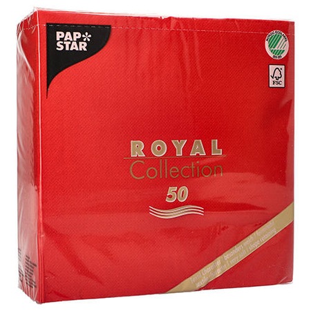 Servetele de masa, Papstar, Royal Collection, 3 Straturi, Rosu, 40x40 ...