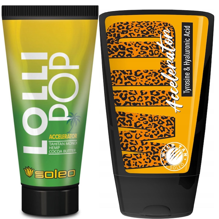 Set autobronzante Soleo Lolli Pop 150ml + Wild Tan Accelerator 125ml ...