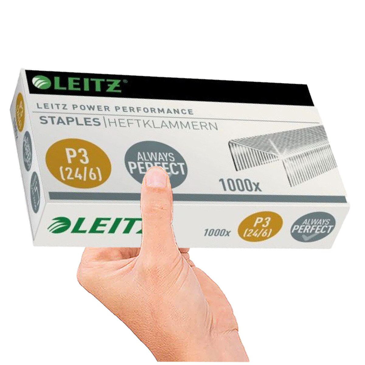 Set 1000 capse, Leitz, Otel, 24/6, Argintiu - eMAG.ro