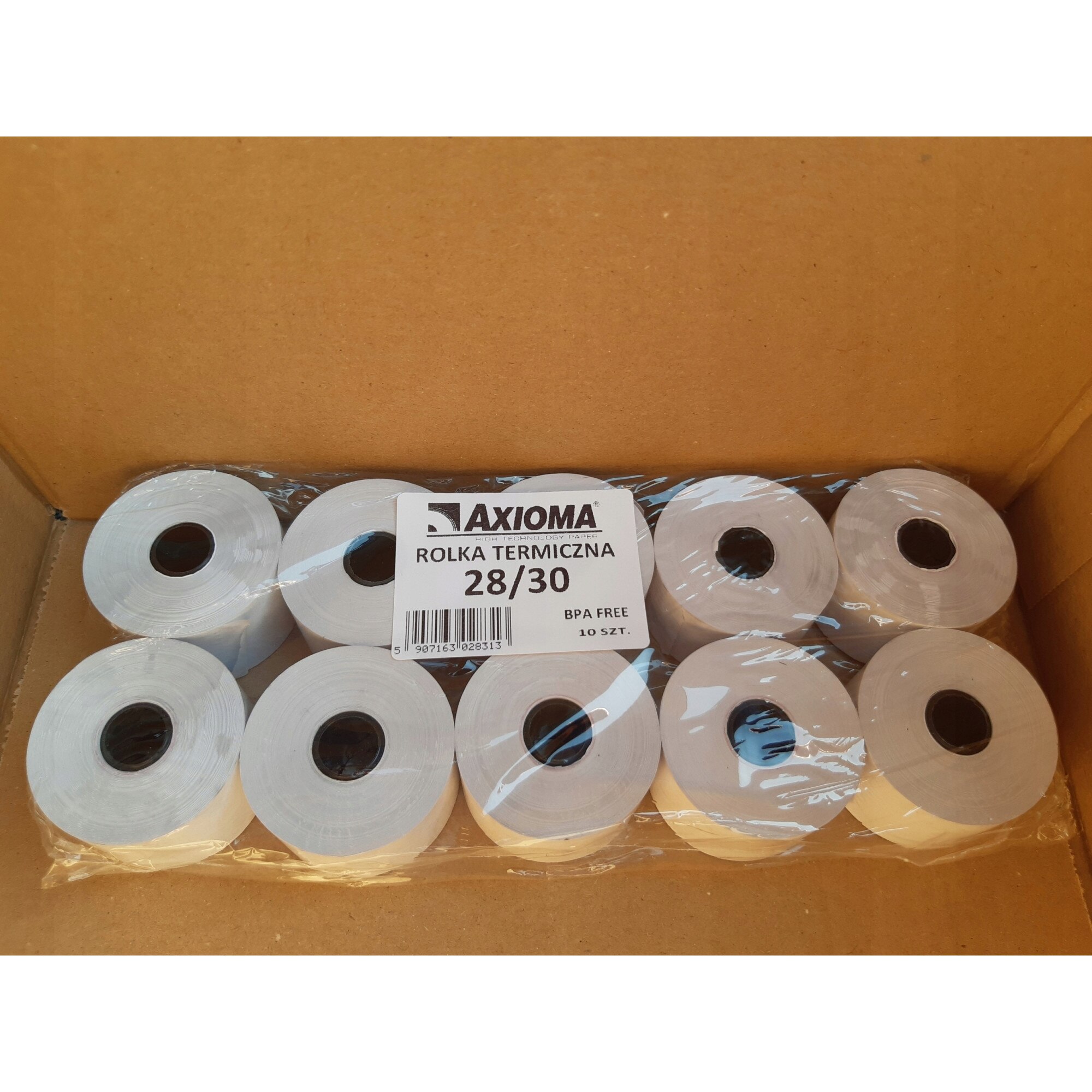 Rola hartie termica, 10 buc, 28 mm x 30 m, Alb - eMAG.ro