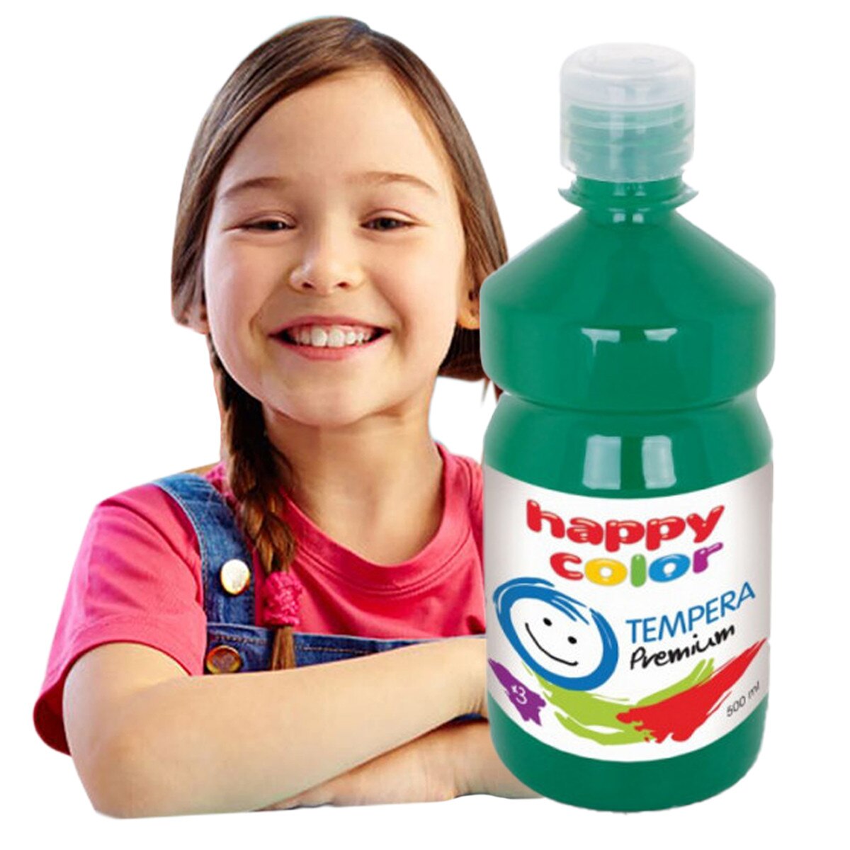 Vopsea, HappyColor, Tempera, 500ml, Verde - eMAG.ro
