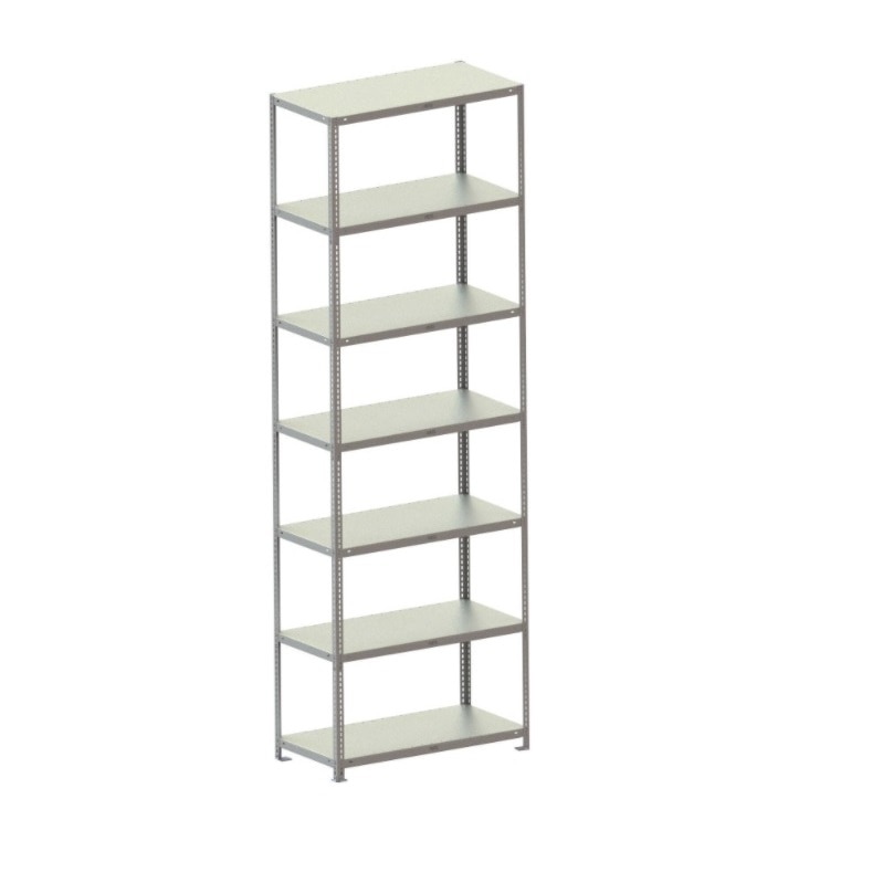 Raft metalic cu 7 polite metalice 180 kg/polita 250x100x30 cm montaj ...