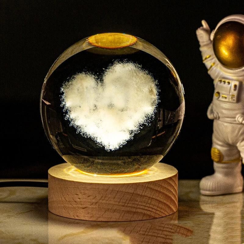 Glob de masa decorativ, Mindblower, interior Inima, lumina de veghe, 6 ...