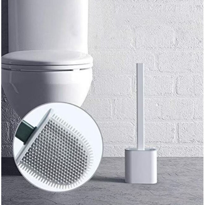 Perie WC din Silcon pentru Vasul de Toaleta, cu Suport Autoadeziv pe ...