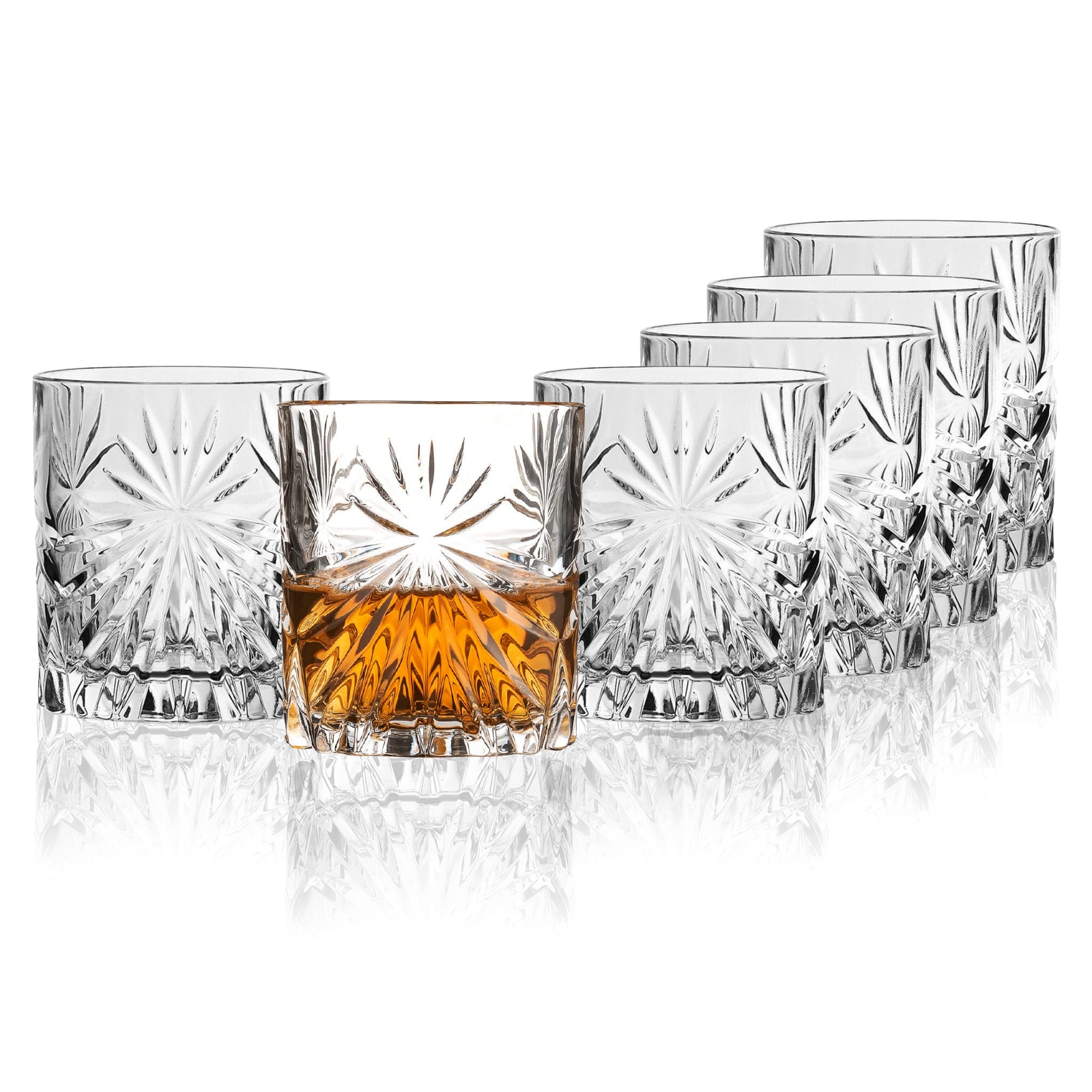 Set 6 pahare whisky Bohemia Prestige Fiore, 320 ml, Transparent - eMAG.ro