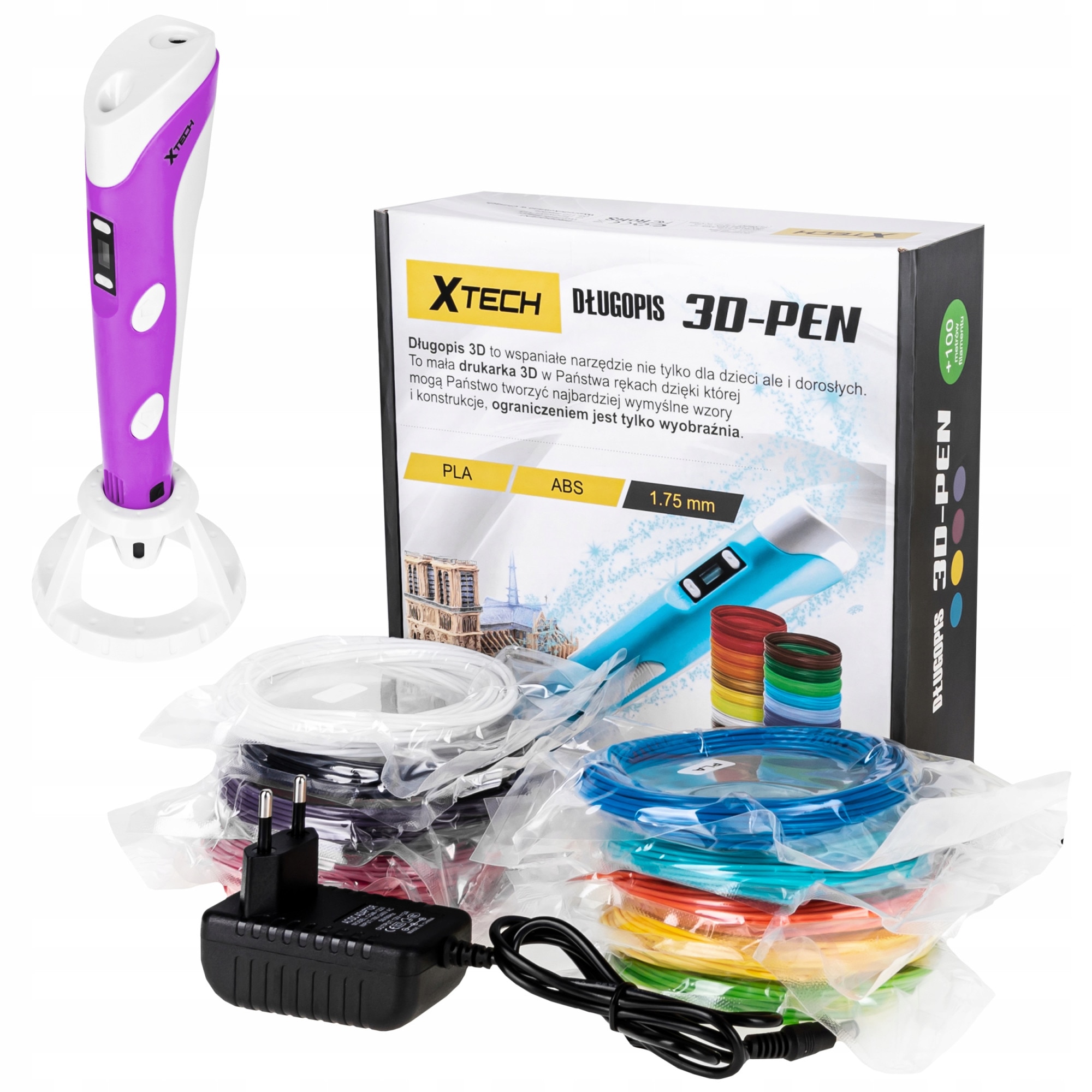 Creion 3D, XTECH, 200m, Multicolor - eMAG.ro