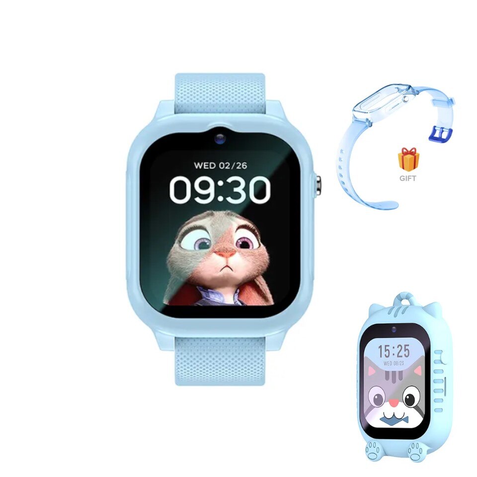 Ceas Smartwatch Copii BClever® 1.83 inch, 2 bratari si un snur cu Husa ...