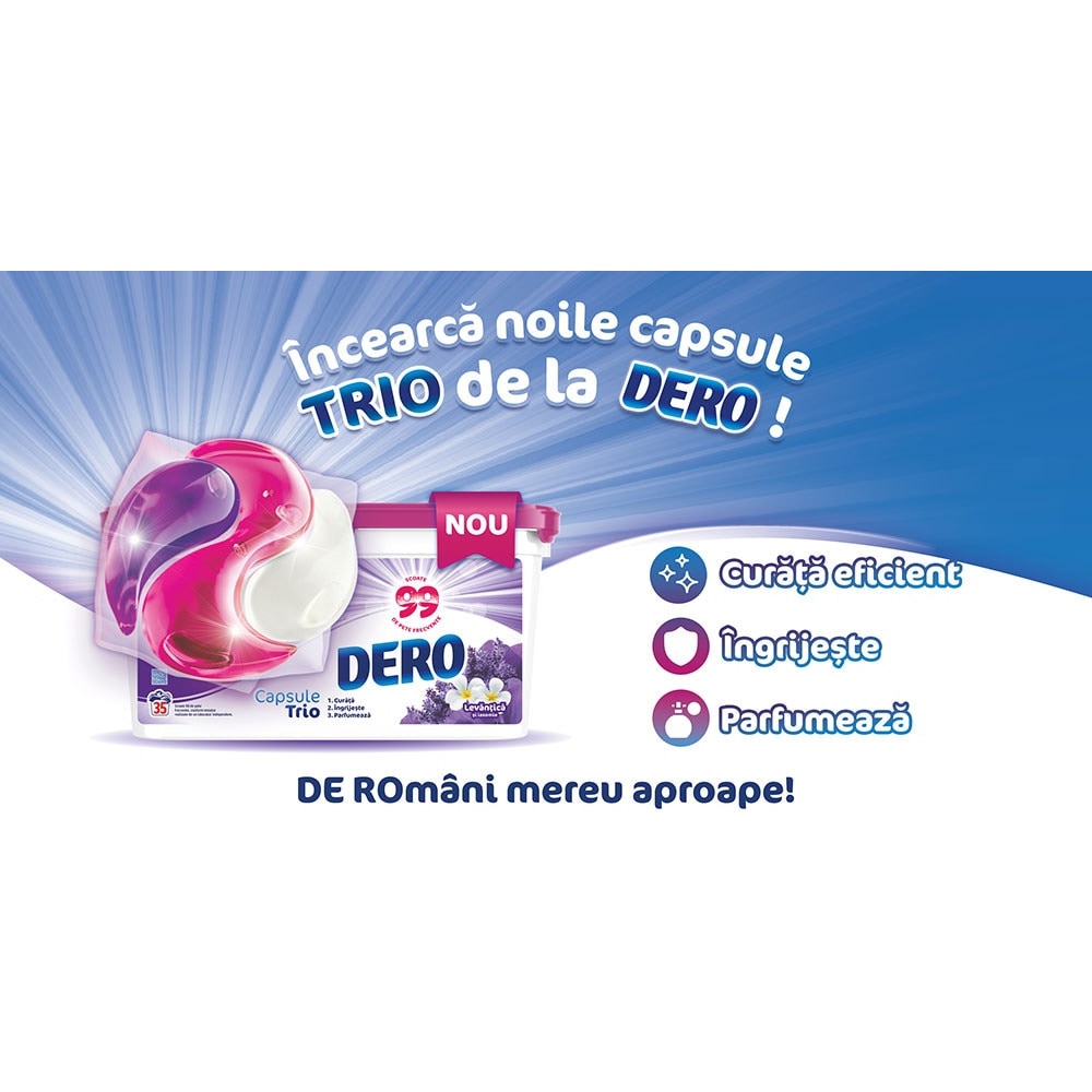 Detergent de rufe capsule Dero, Trio Capsule Levantica Iasomie ...