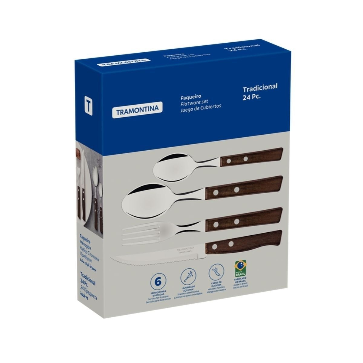 Set tacamuri 24 piese, Tradicional Tramontina - eMAG.ro