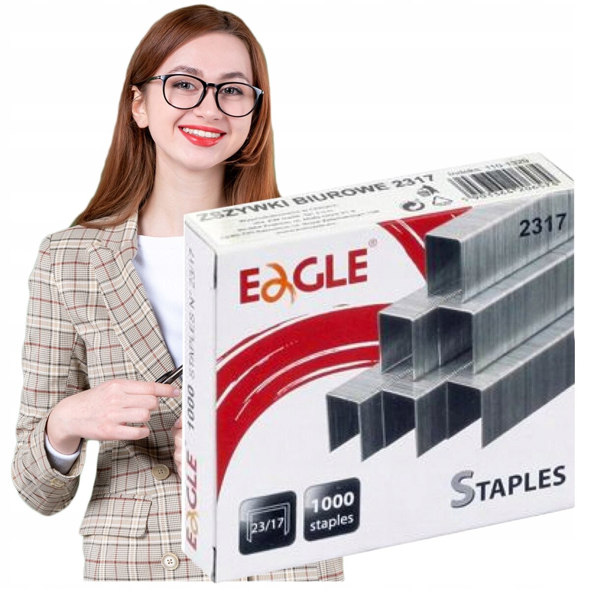 Set 1000 capse, Eagle, Otel, 23/17, Argintiu - eMAG.ro