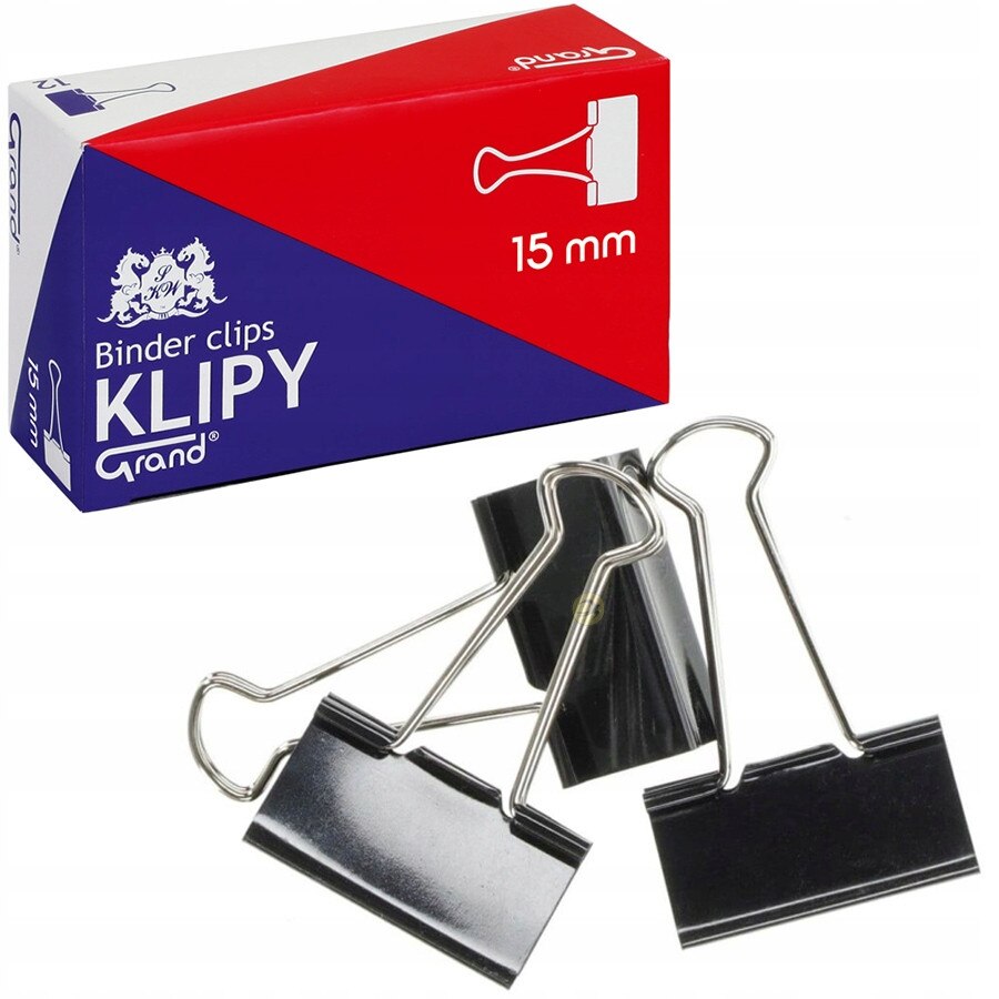 Agrafe, Grand, 15 mm, Negru/Argintiu - eMAG.ro