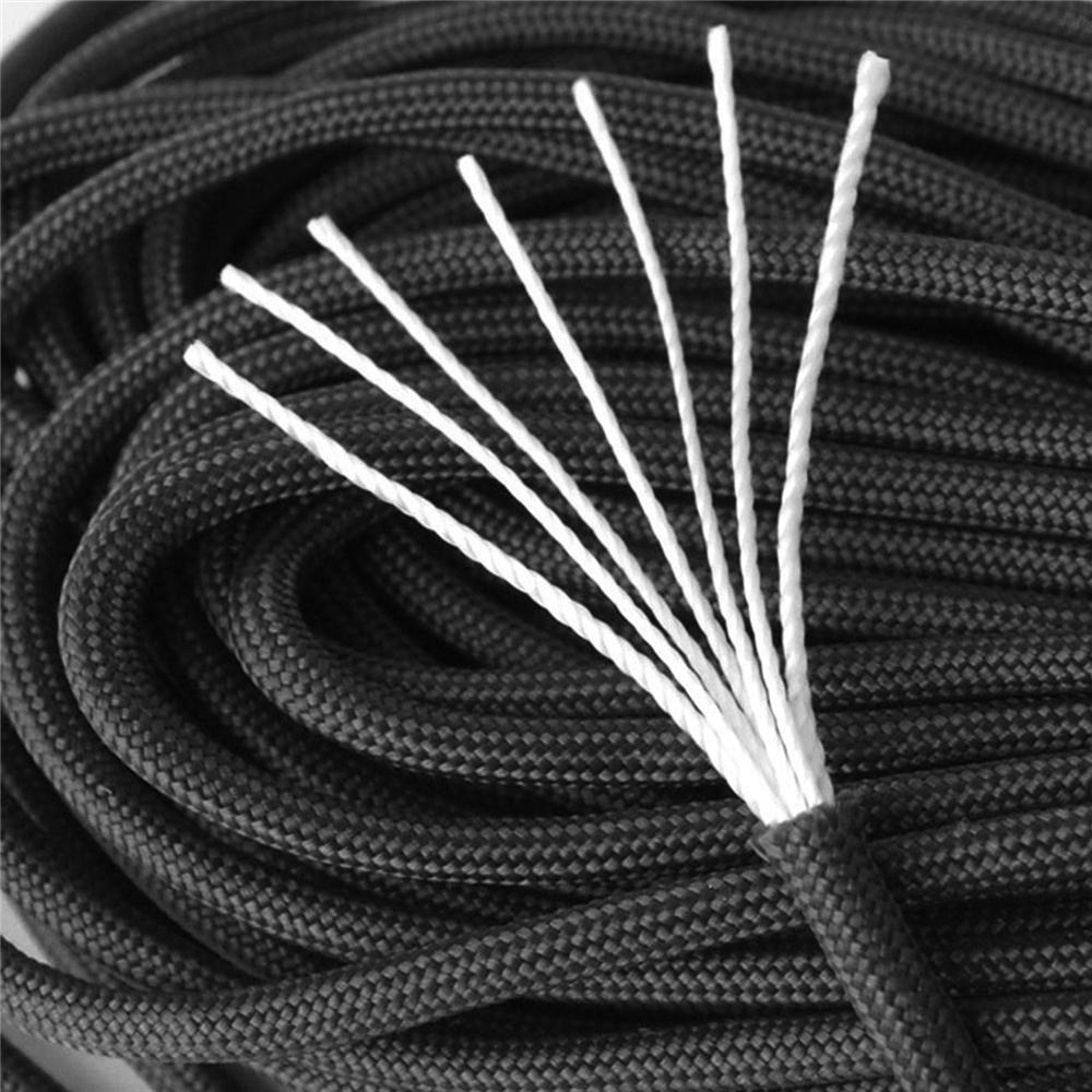 Sfoara paracord IdeallStore®, Adventure Survival, 30 metri, negru, 200 ...