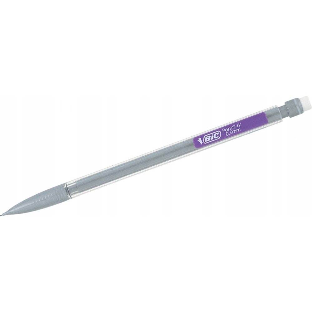 Creion cu mina si radiera, Bic, HB, Gri - eMAG.ro