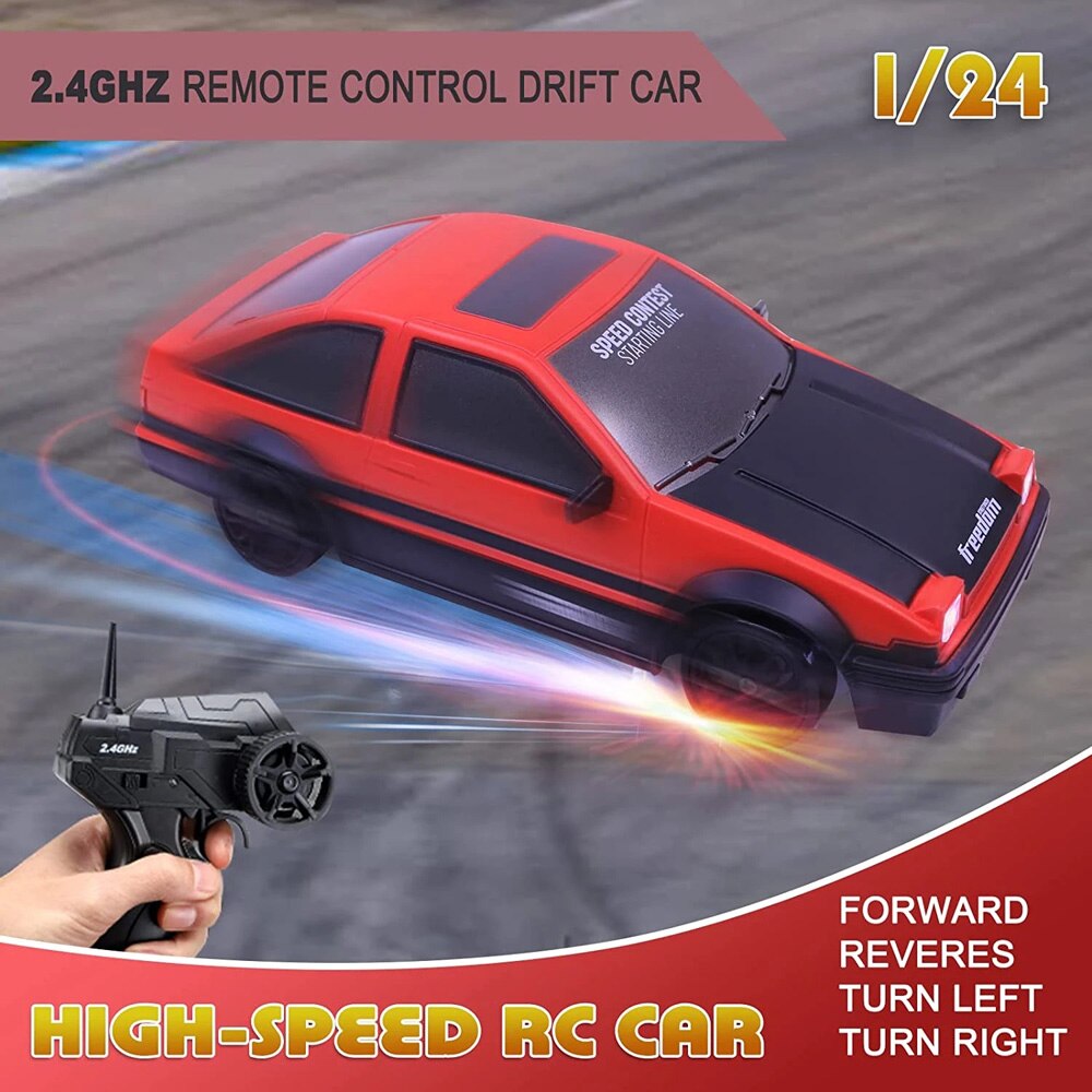 Masina cu telecomanda, RC, speciala pentru drift, 4WD, 15km/h, lumini ...