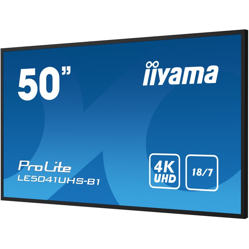IPS LED монитор, Iiyama, 50"/4K, 1xVGA/3xHDMI - eMAG.bg