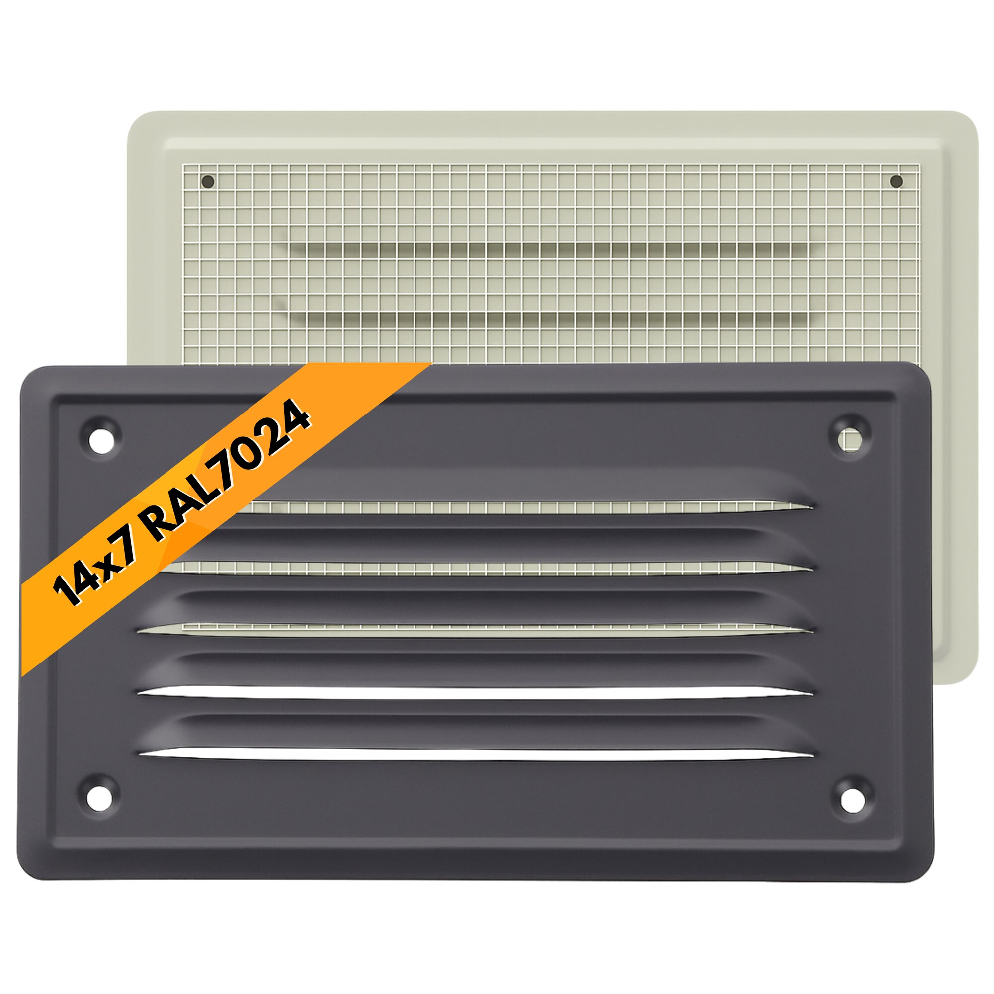 Grilaj De Ventilatie, Material Otel, Nervuri Inclinate Care Impiedica ...