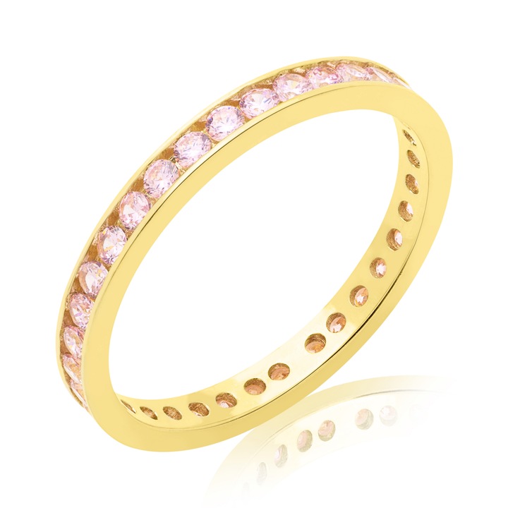 Inel aur 14k Tennis Roz - eMAG.ro