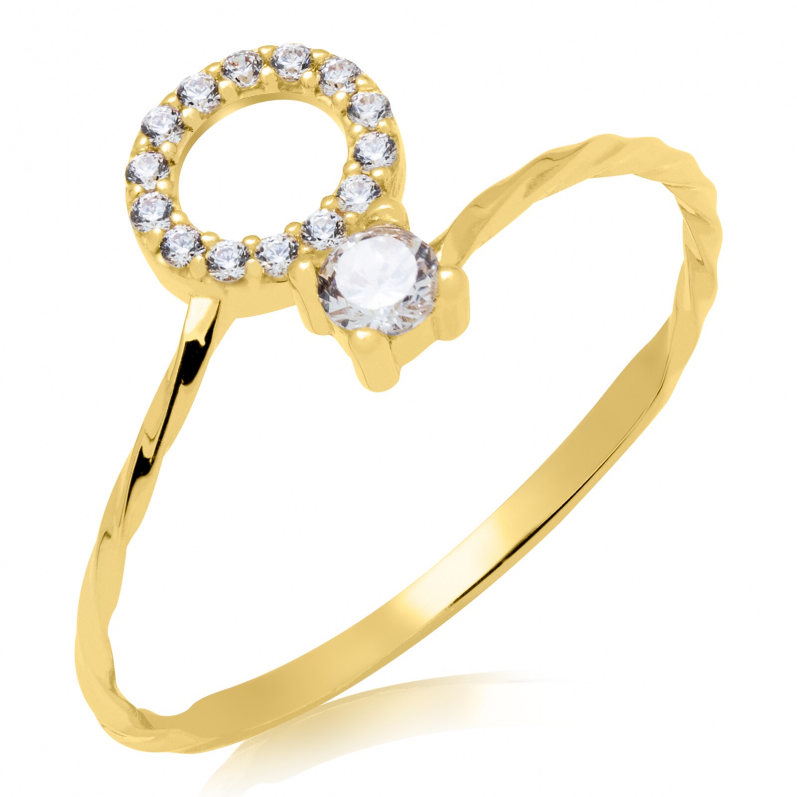 Inel aur 14k Serrani, model Tokyo, marime 57 - eMAG.ro