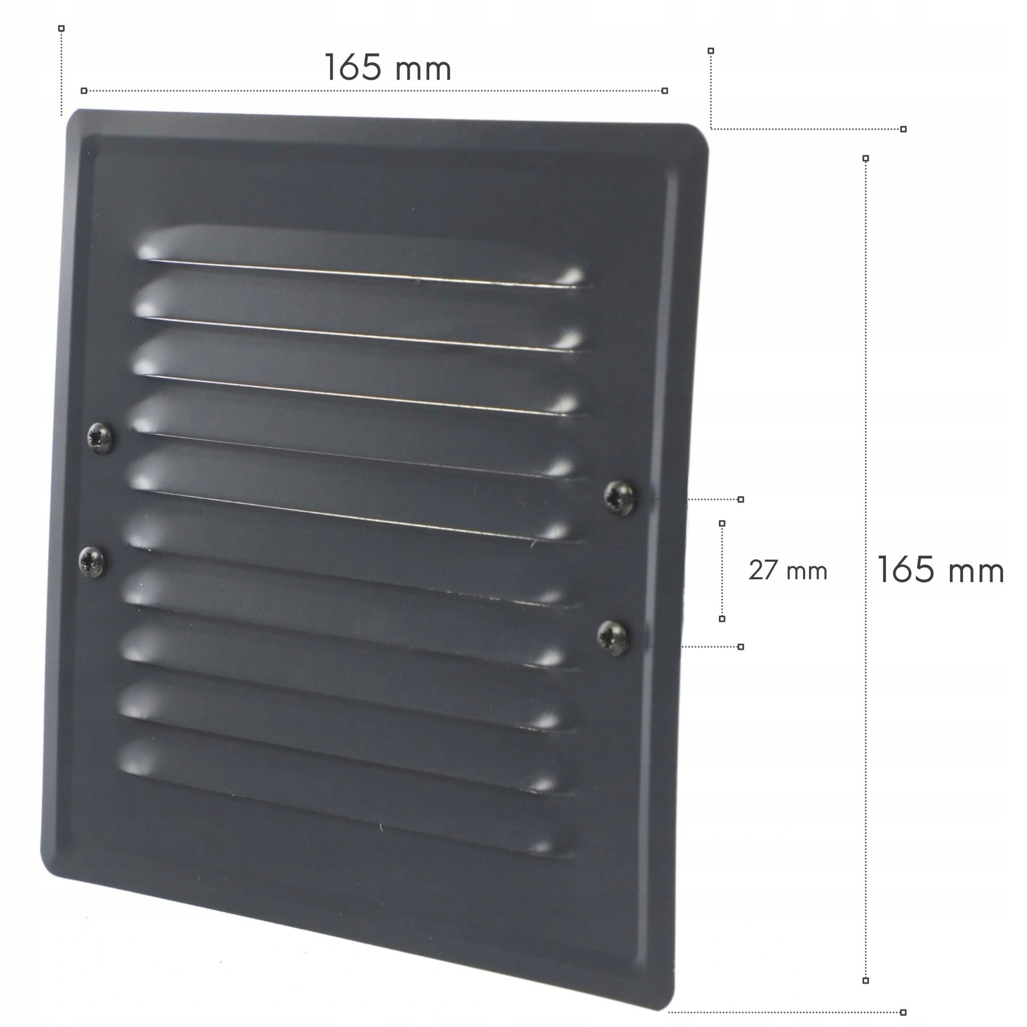 Grilaj de ventilatie, Otel, 16.5 x 16.5 cm, Gri - eMAG.ro