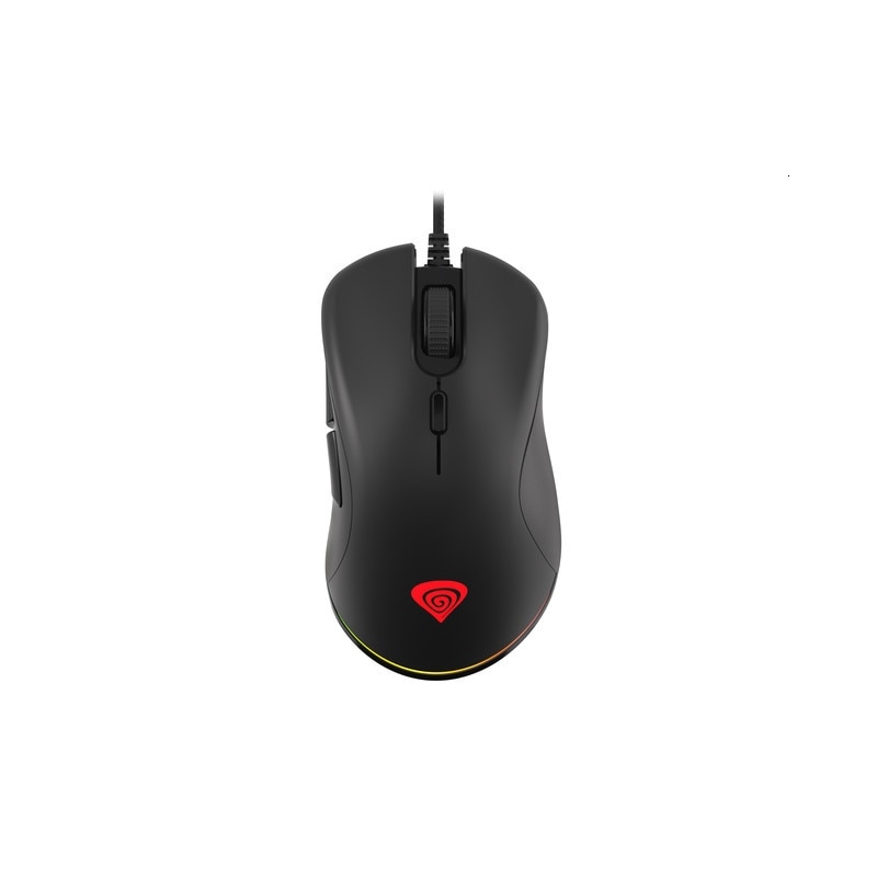 Mouse gaming, Genesis, USB, 6400 DPI, Iluminare LED, 6 butoane, Negru ...