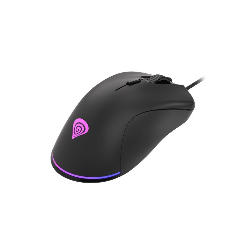 Mouse gaming, Genesis, USB, 6400 DPI, Iluminare LED, 6 butoane, Negru ...
