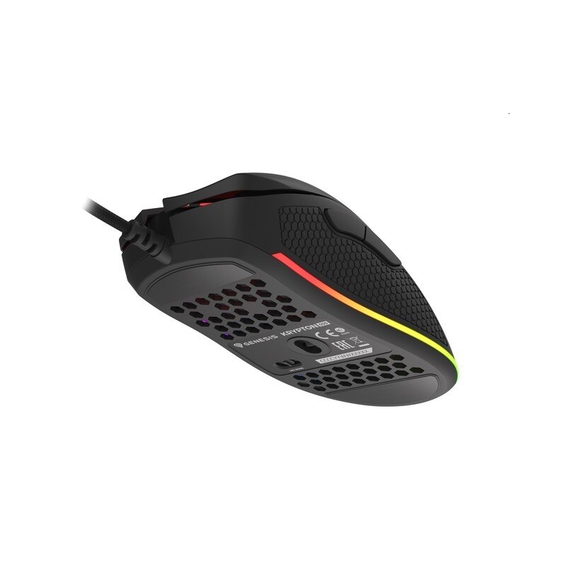 Mouse gaming, Genesis, USB, 8000 DPI, Iluminare LED, 7 butoane, Negru ...