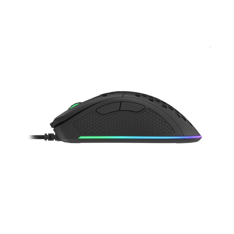 Mouse gaming, Genesis, USB, 8000 DPI, Iluminare LED, 7 butoane, Negru ...