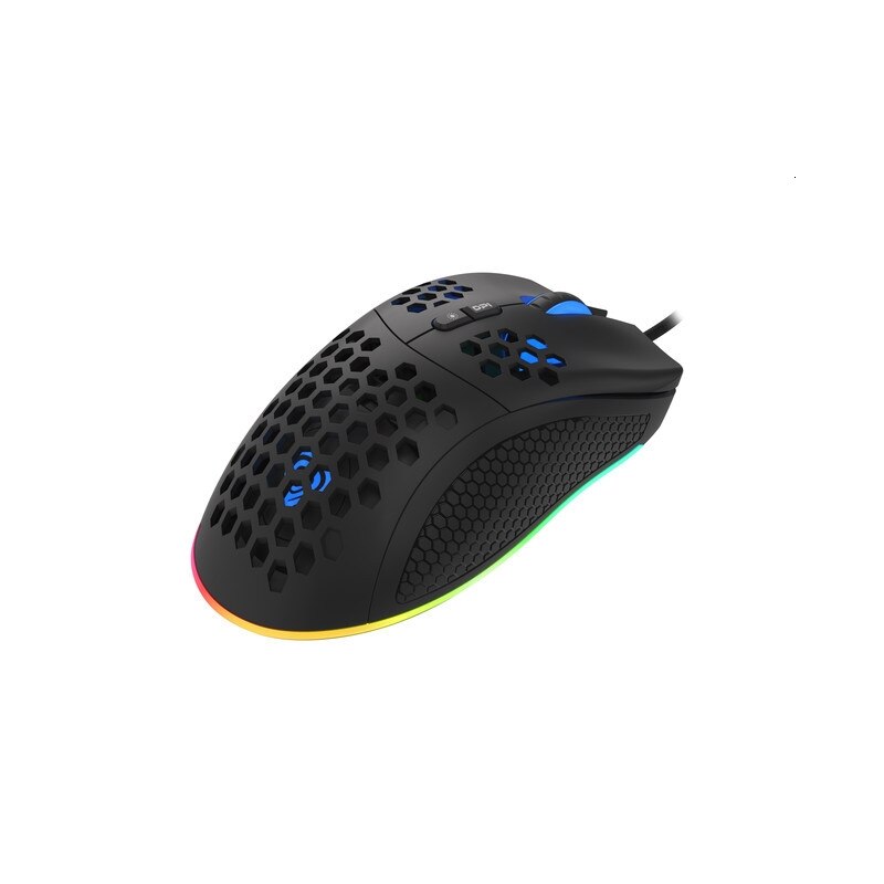 Mouse gaming, Genesis, USB, 8000 DPI, Iluminare LED, 7 butoane, Negru ...