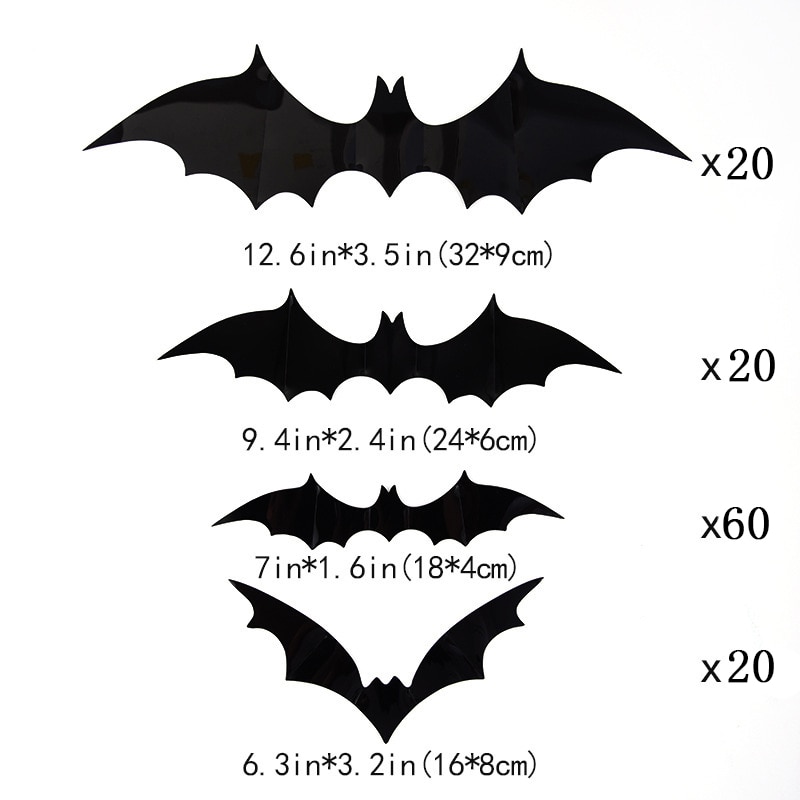 Stickere decorative de Halloween, Cozevdnt, Model Lilieci, Negru - eMAG.ro