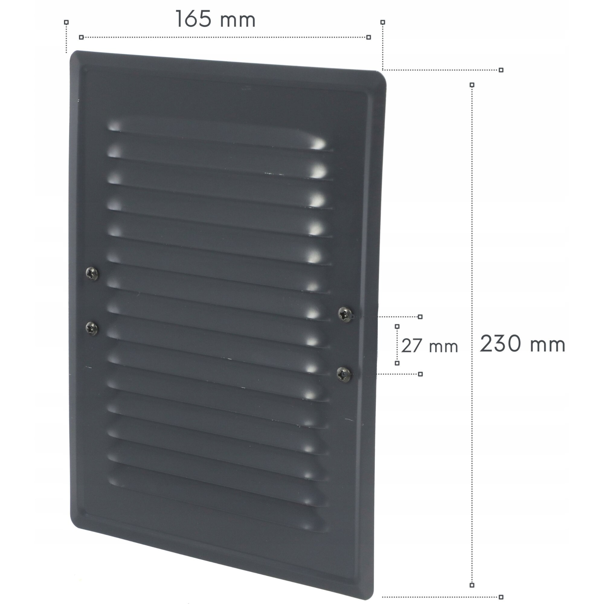 Grilaj de ventilatie, Tabla zincata, 23 x 16.5 cm, Gri - eMAG.ro