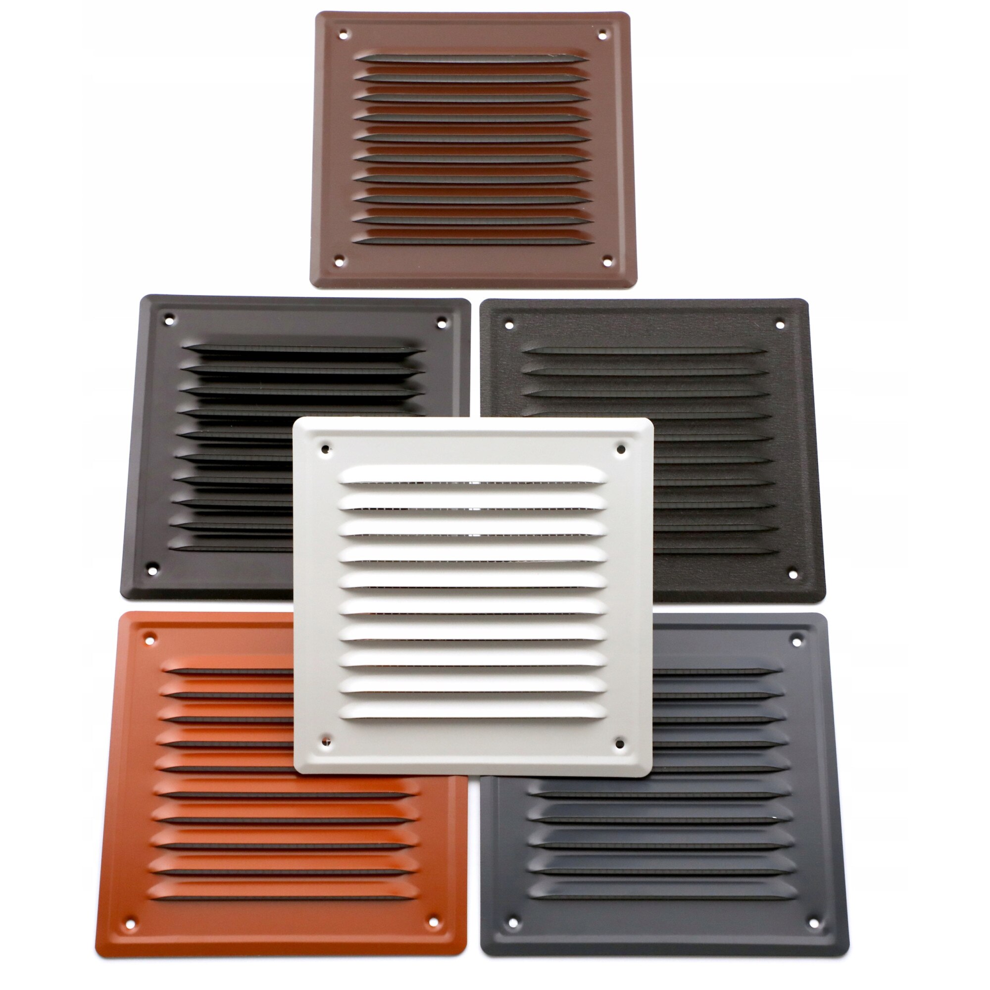 Grilaj de ventilatie, Otel, 16.5 x 16.5 cm, Negru - eMAG.ro