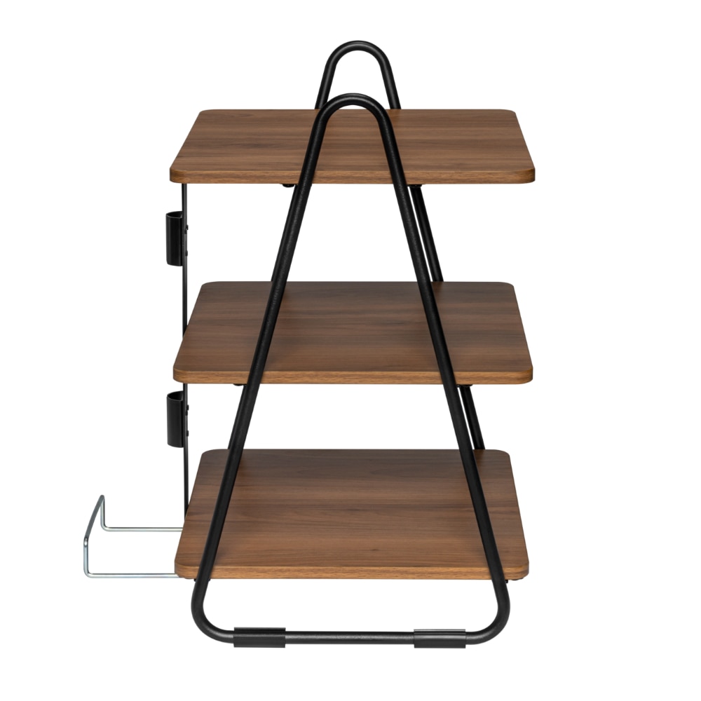 Etajera cu 3 rafturi, 440 x 433 x 535 mm, Negru/Nuc - eMAG.ro