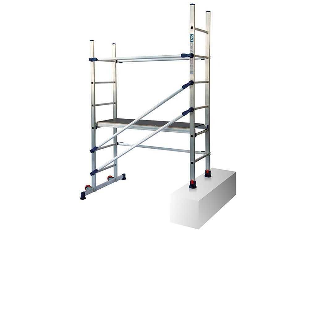 Schela mobila multifunctionala Facal P6, max 150 kg, 2.9 m, Aluminiu ...