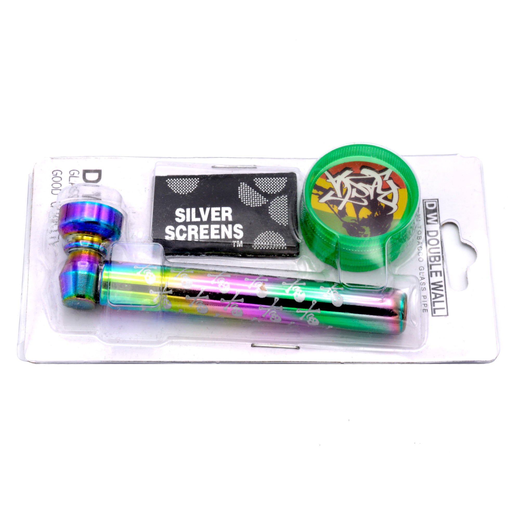 Set mini pipa sticla, grinder plastic, site pipa, Toro, Tiny - eMAG.ro