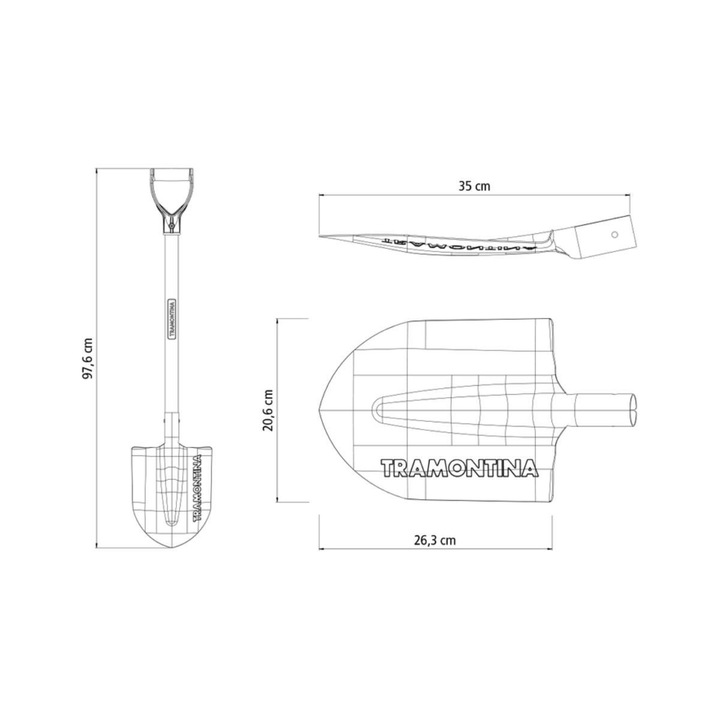 Cazma pentru sapat din otel, 95 cm, Tramontina - eMAG.ro