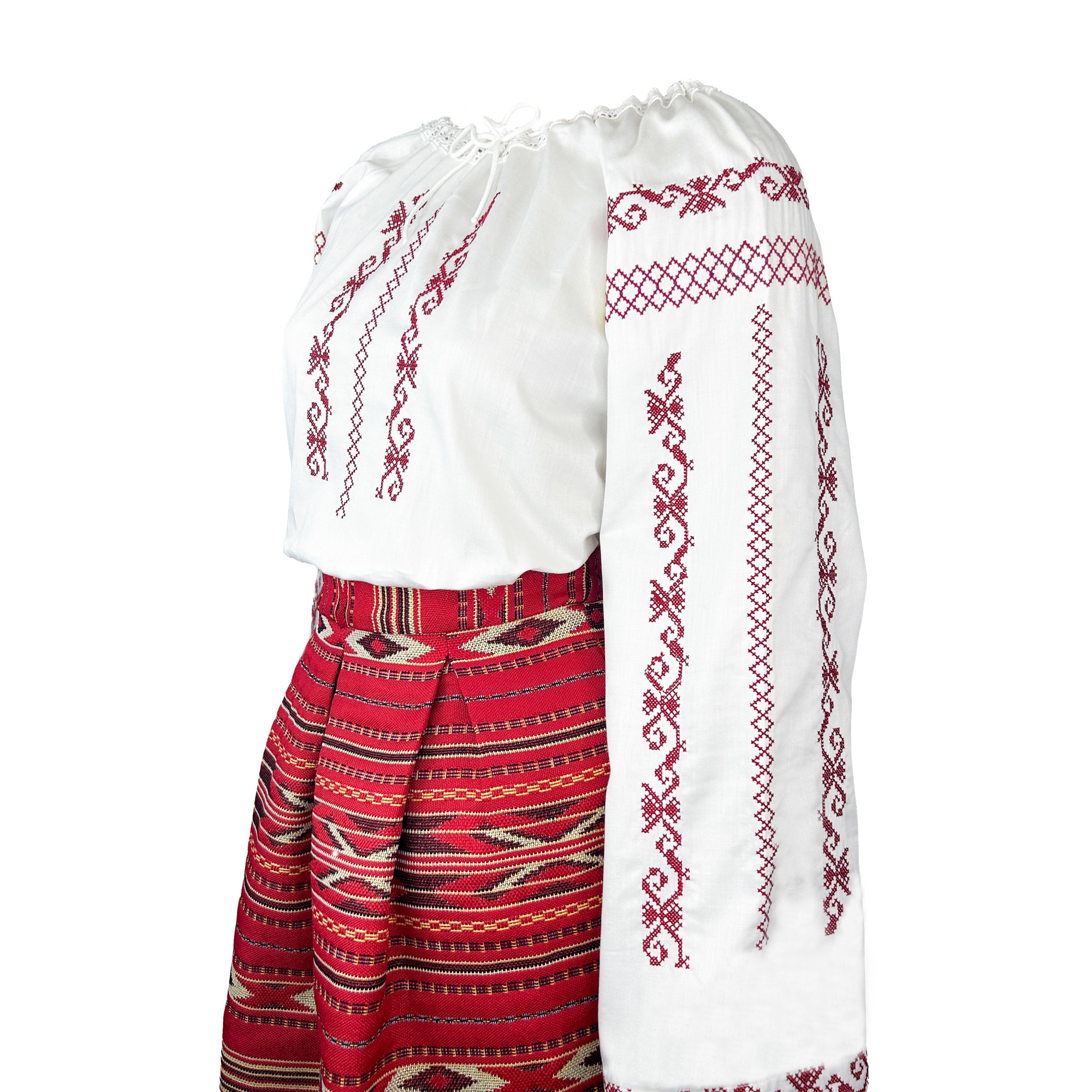 Costum popular fete - Bogdana, zona Muntenia, marimea 74 - eMAG.ro