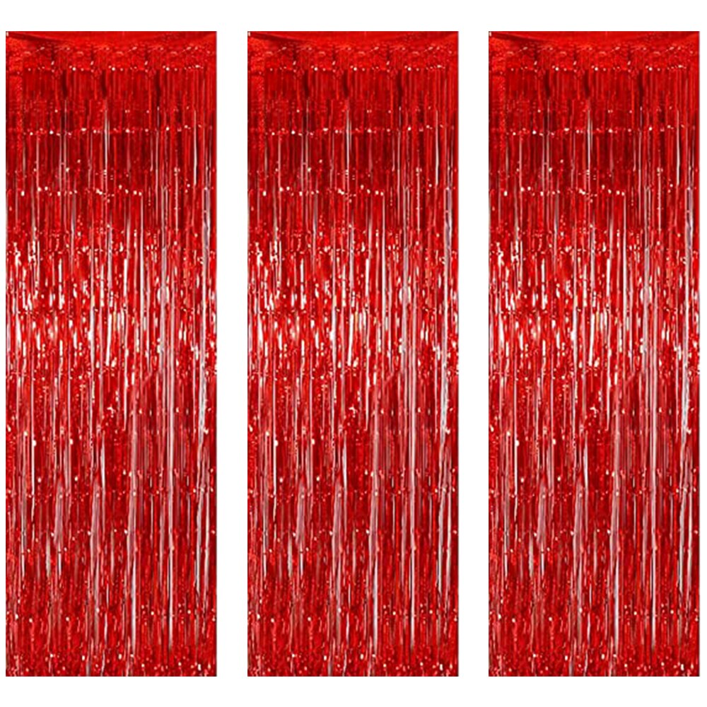 Set de 3 draperii decorative, Cozevdnt. Rosu - eMAG.ro