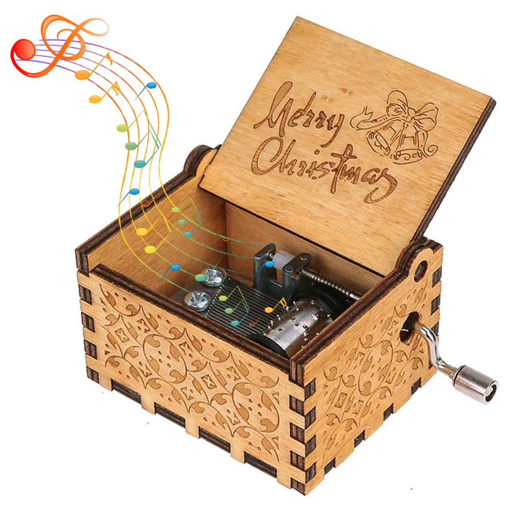 Cutiuta muzicala, Cozevdnt, Lemn, 6,5 x 5 x 3,6 cm, Maro - eMAG.ro