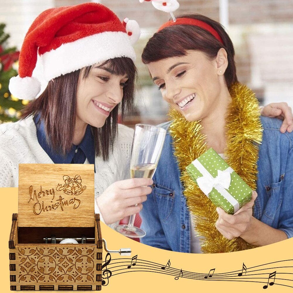 Cutiuta muzicala, Cozevdnt, Lemn, 6,5 x 5 x 3,6 cm, Maro - eMAG.ro